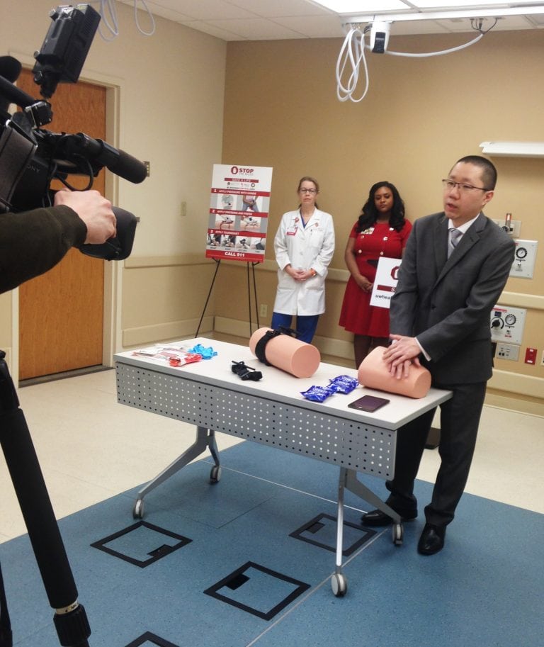 Trauma team honors National Stop the Bleed Day - Department of Surgery