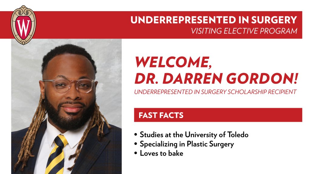 Welcome Dr. Darren Gordon, URS Recipient! - Department of Surgery