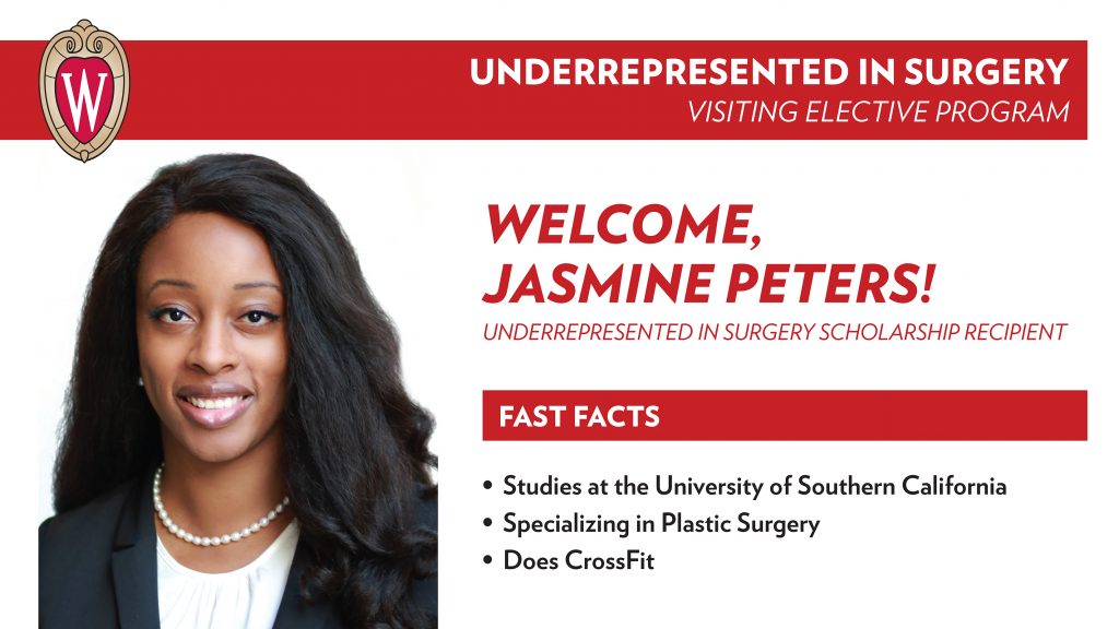 Welcome Jasmine Peters, URS Recipient - Department of Surgery