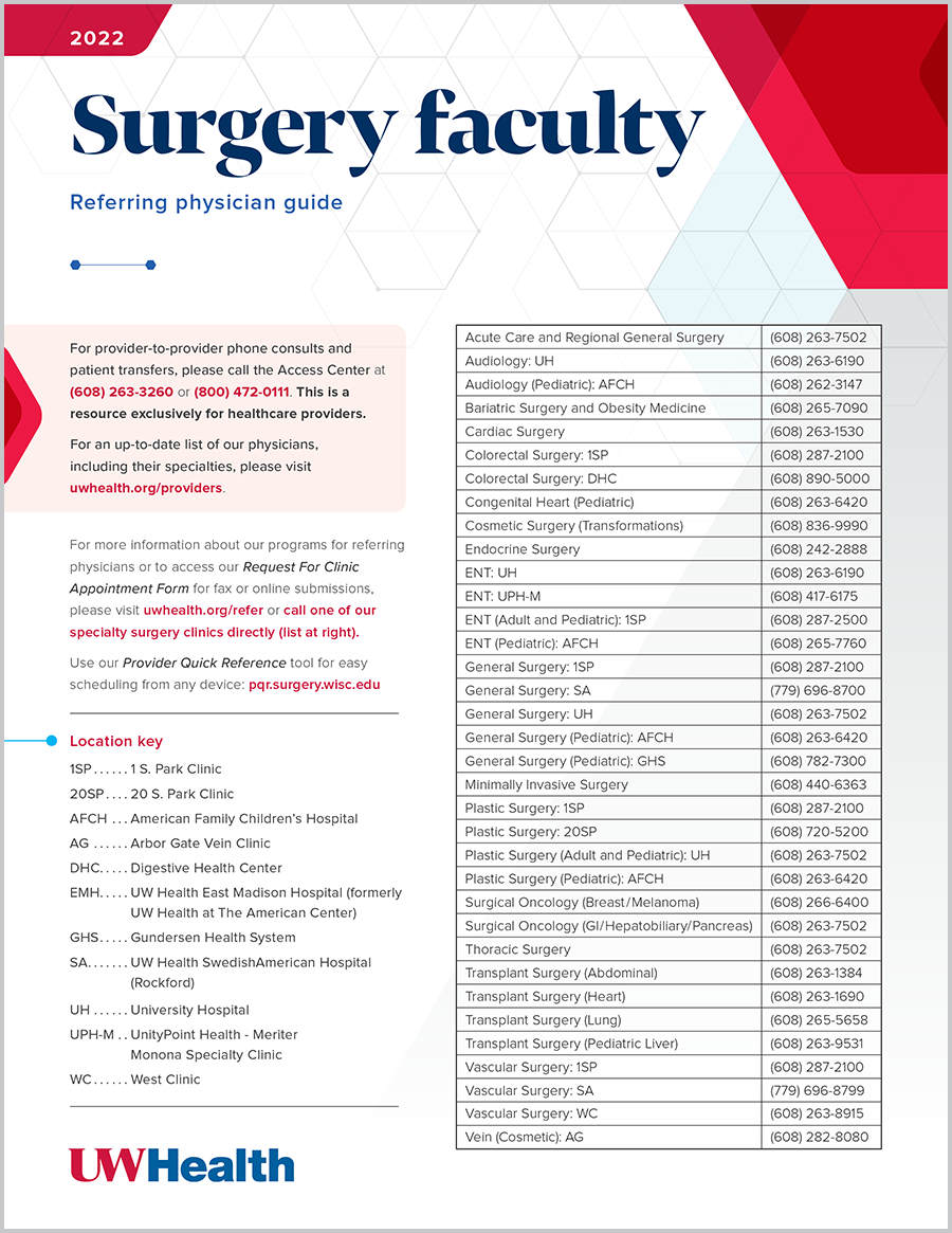For Referring Providers - Department of Surgery
