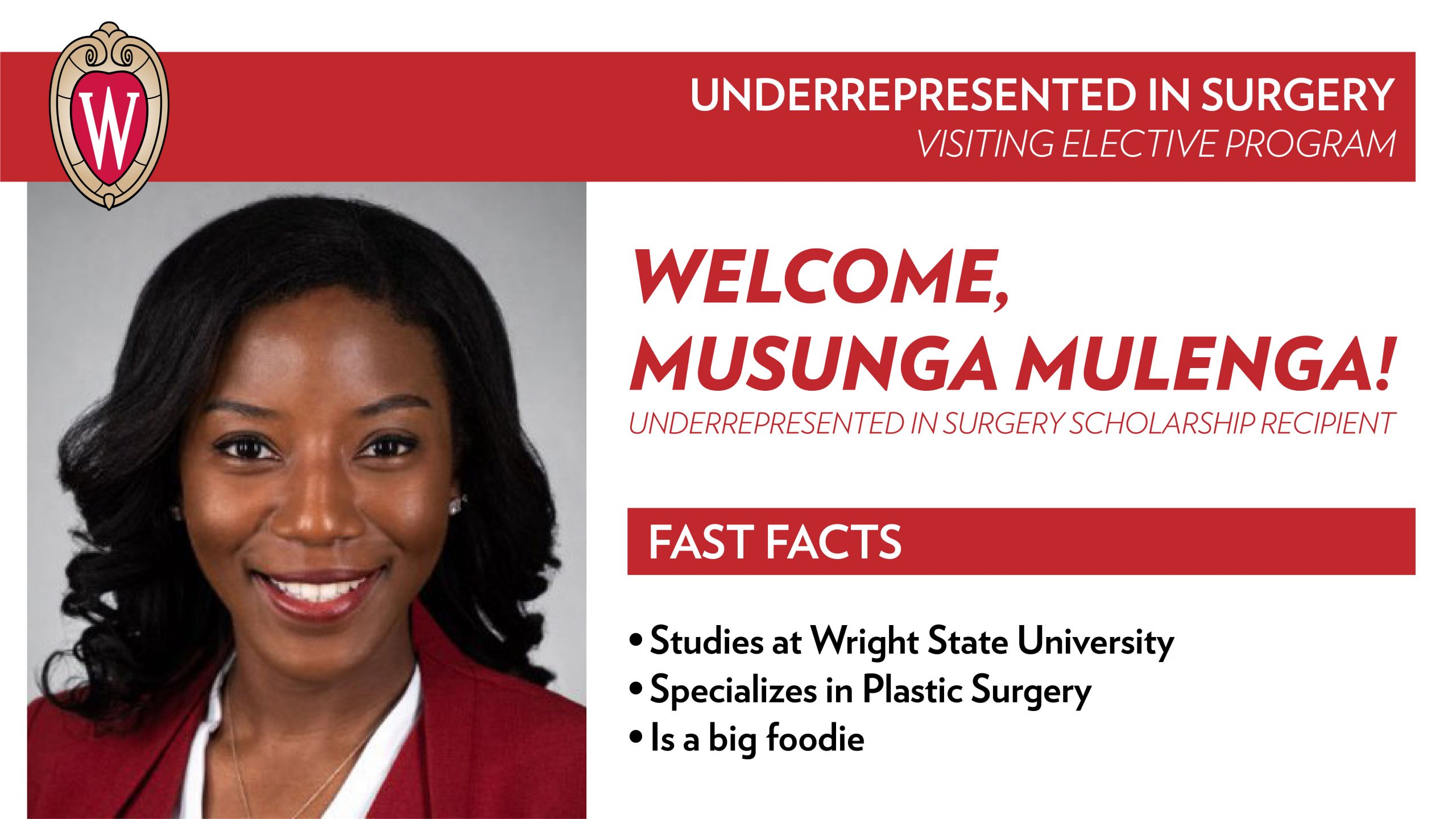 Welcome Musunga Mulenga, URiM Participant! - Department of Surgery