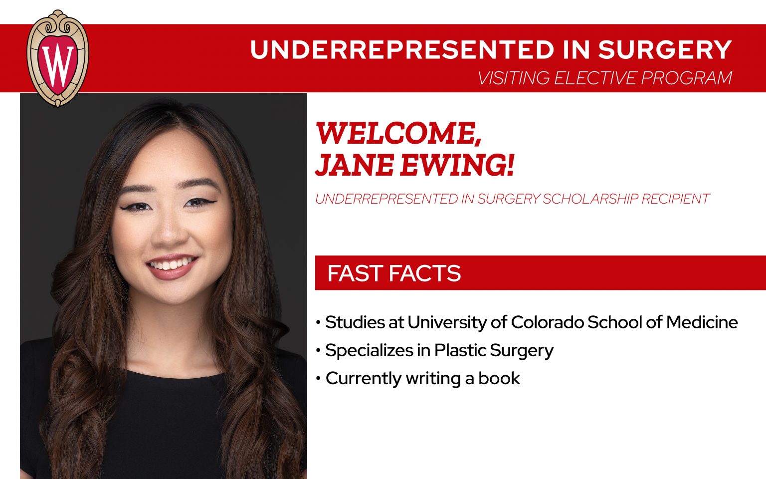Welcome Jane Ewing, URiM Participant! - Department of Surgery